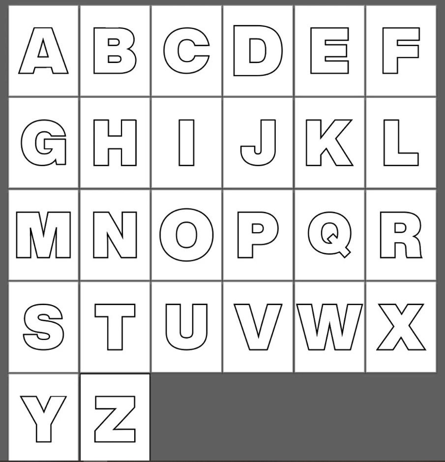 Printable Uppercase Letters. Printable Alphabet. 26 Pages. Letter ...