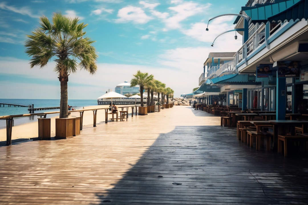 Destin Boardwalk Serenity - Coastal Promenade Art Print for Relaxed ...
