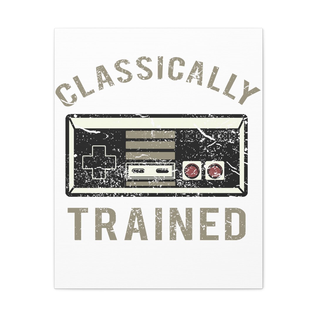 Classically Trained Gamer Video Game Classic Vintage Arcade Wall Art ...