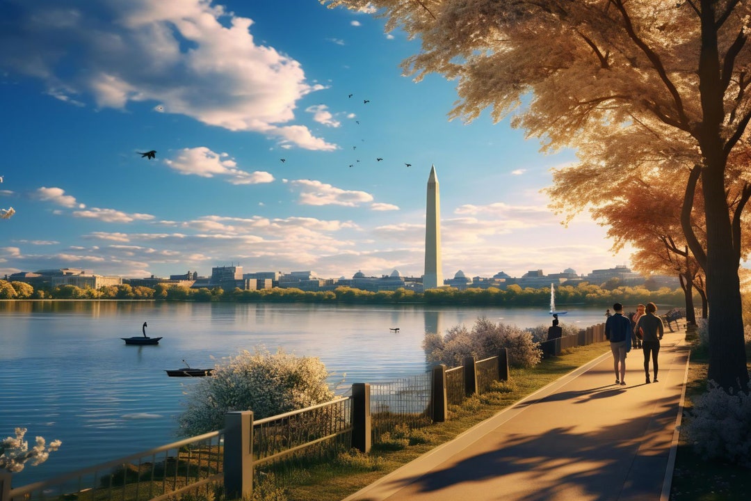 Tranquil Tides by D.c.'s Monumental Vista: Washington Monument and ...