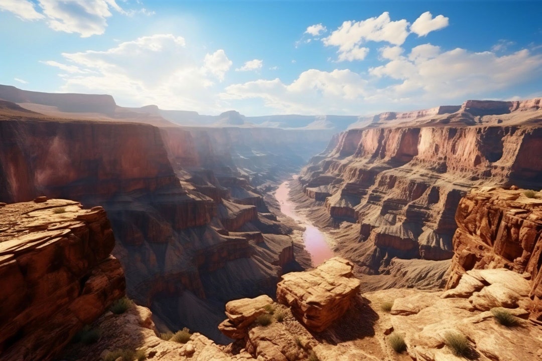 Grand Canyon River View Art - Dramatic Landscape Digital Download - Etsy