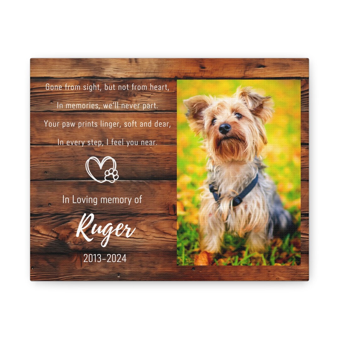 Eternal Pet Memorial Canvas Tribute, Loving Memory Of, Memories, Pet ...