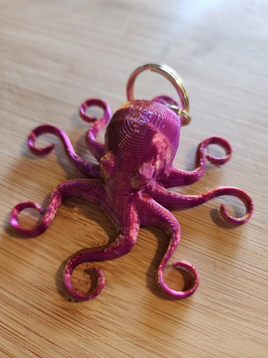 3D Printed Octopus Keychain - Etsy