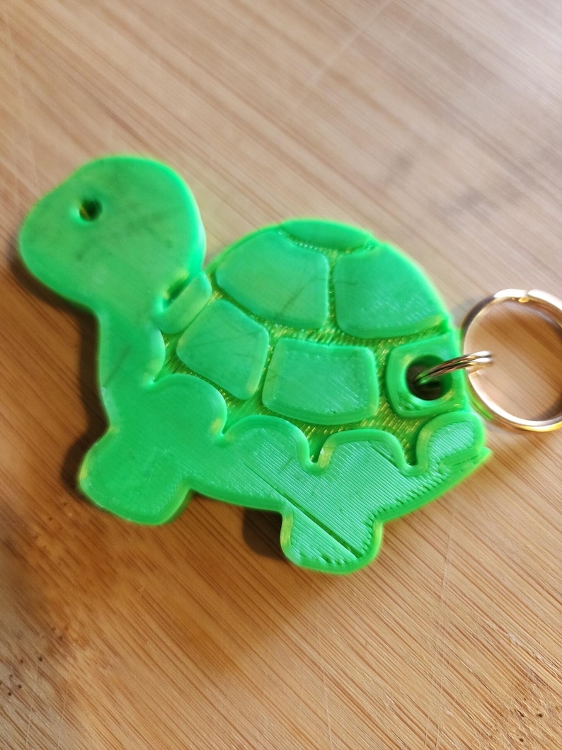 3D Printed Turtle Keychain - Etsy