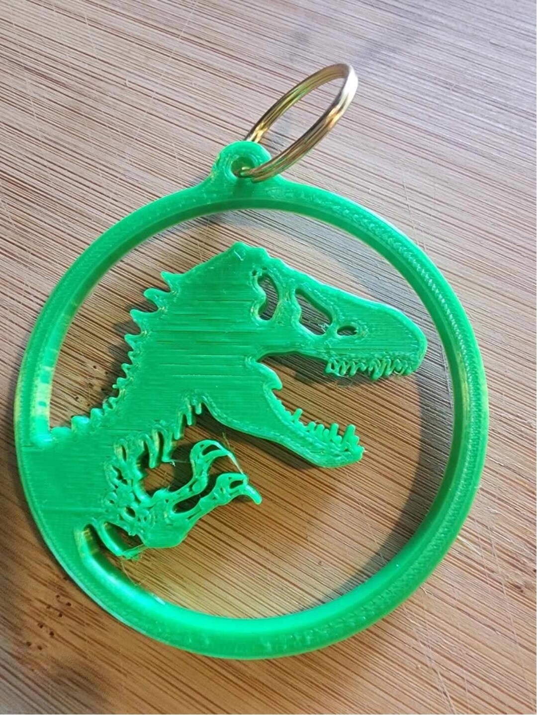 3D Printed Jurassic Park Keychain - Etsy
