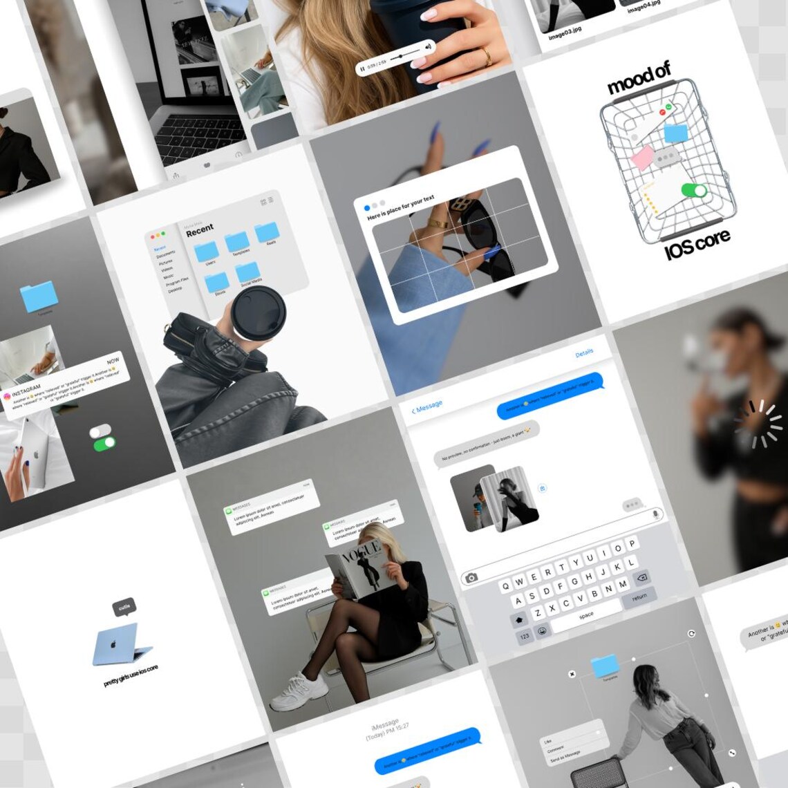 IOS Core Social Media Canva Templates | Instagram Posts (PLR) - Etsy