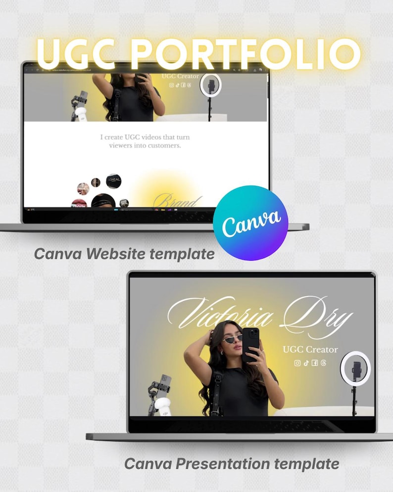 UGC Creator Portfolio Canva Template UGC Portfolio Website Template ...