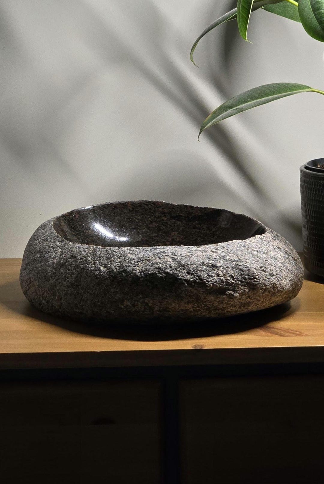 Handcrafted Stone Bowl- Natural Granite Home Decor - Etsy