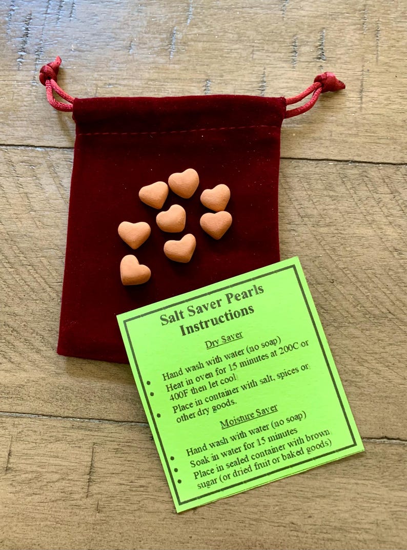 Salt Saver Pearl Hearts - Set of 10, Salt Keeper, Keep Your Salt Dry ...