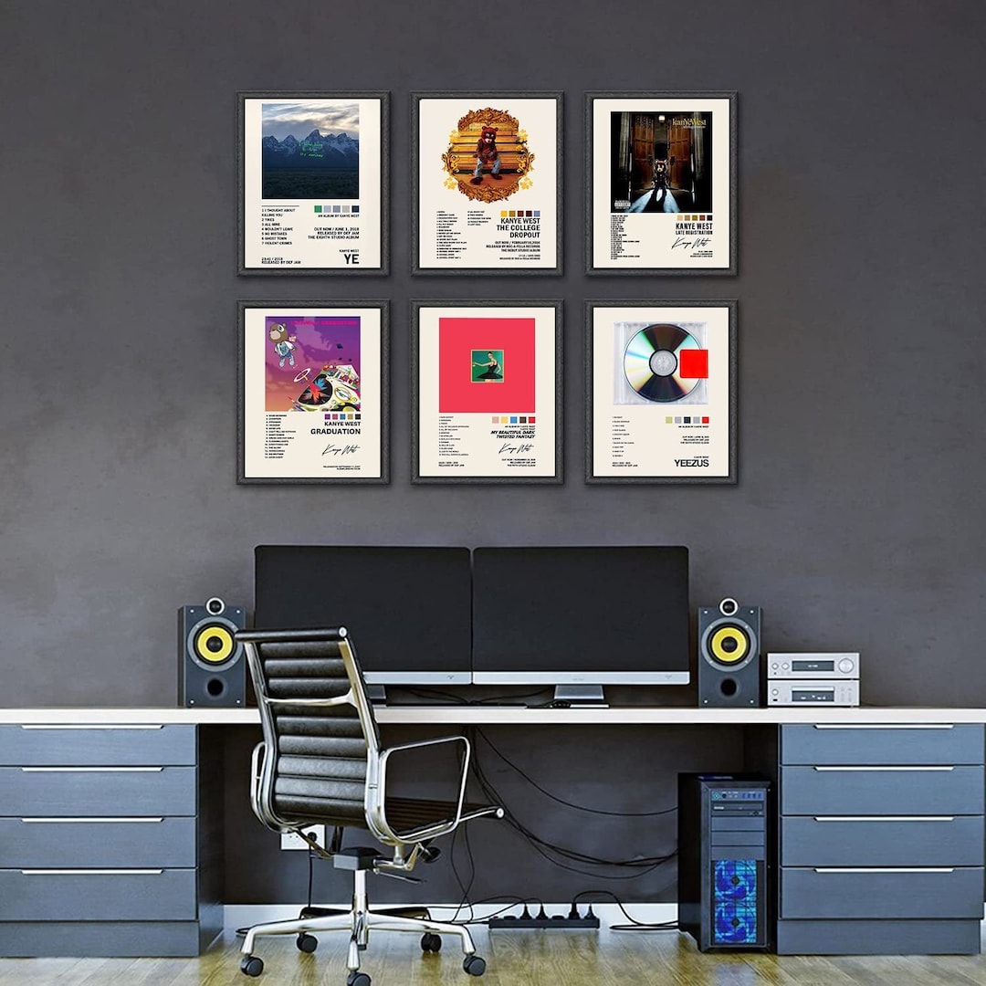 Set of Kanye West Music Album Covers, Kanye West Poster, Decoration ...