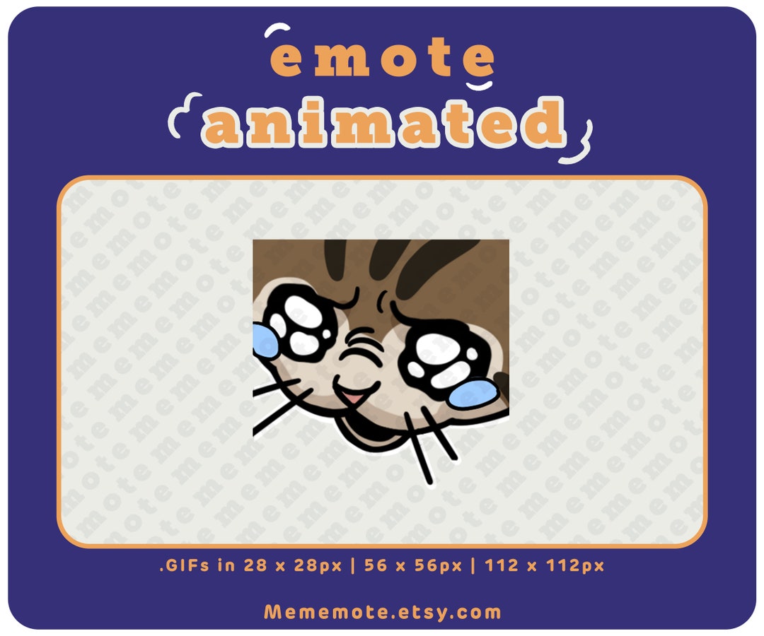 Animated Tabby Sobbing Crying Cat Meme Emote for Twitch, Discord ...