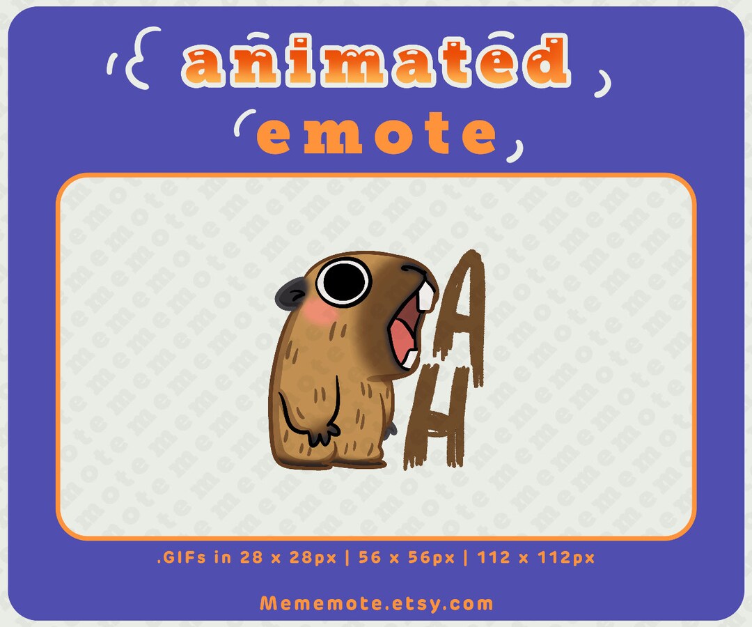 Screaming Beaver ANIMATED Emote for Twitch, Discord, Youtube, Kick| ID# ...
