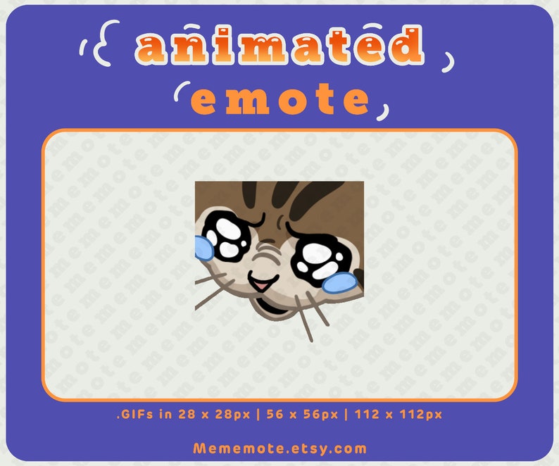 5 X Tabby Cat ANIMATED Emote for Twitch, Discord, Youtube, Kick ...