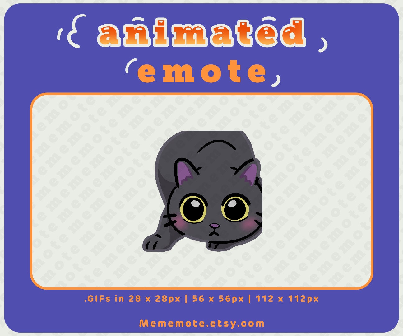 5 X Black Cat ANIMATED Emote for Twitch, Discord, Youtube, Kick ...