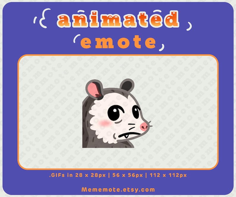 Side Eye Opossum ANIMATED Emote for Twitch, Discord, Youtube, Kick| ID# ...