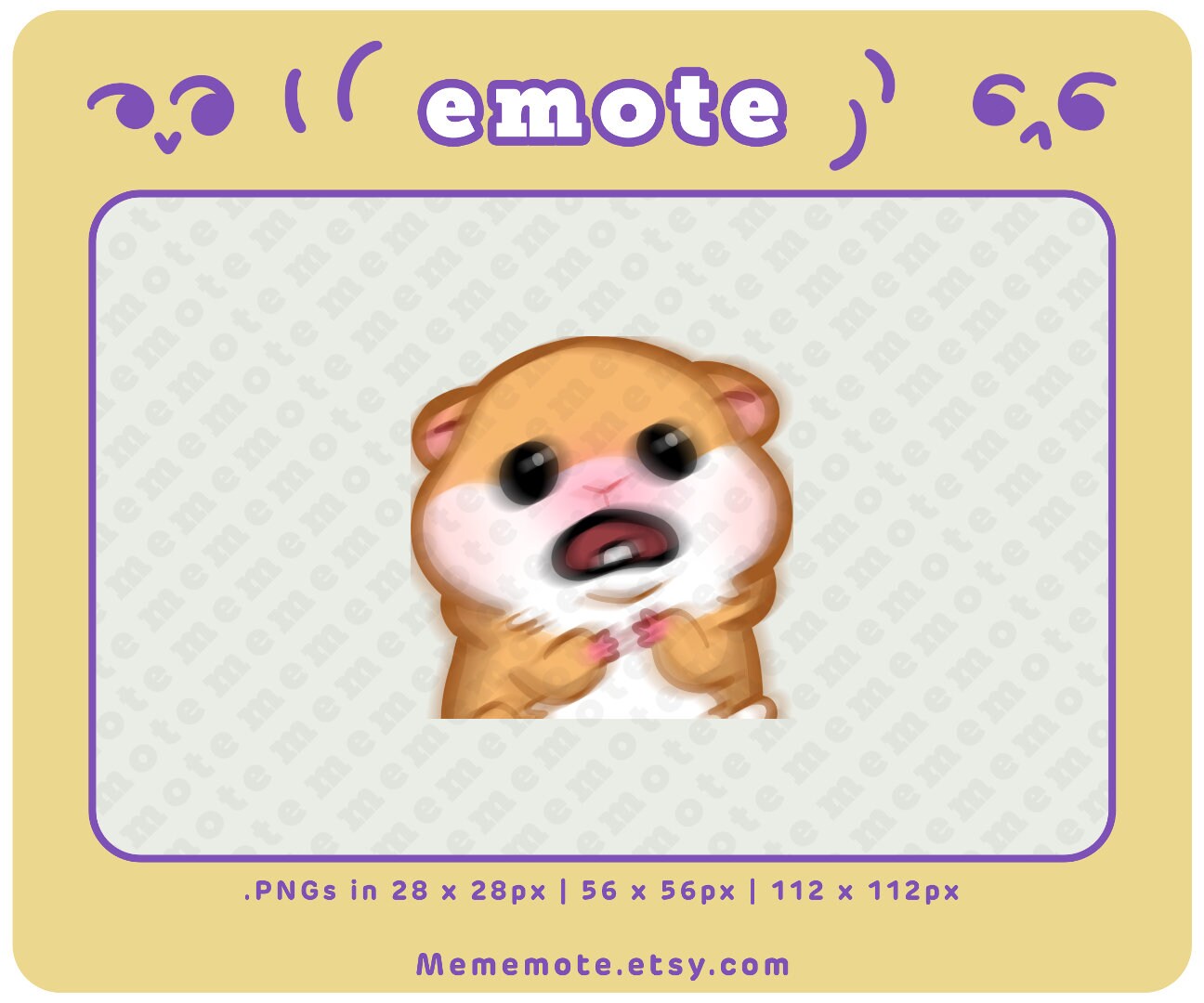 5 X Hamster Emote for Twitch, Discord, Youtube, Kick | Monkagun Peace ...