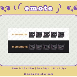 Black Sad Cat Emote for Twitch, Discord, Youtube, Kick| ID#0046 - Etsy