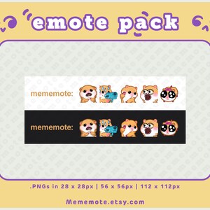5 X Hamster Emote for Twitch, Discord, Youtube, Kick | Monkagun Peace ...