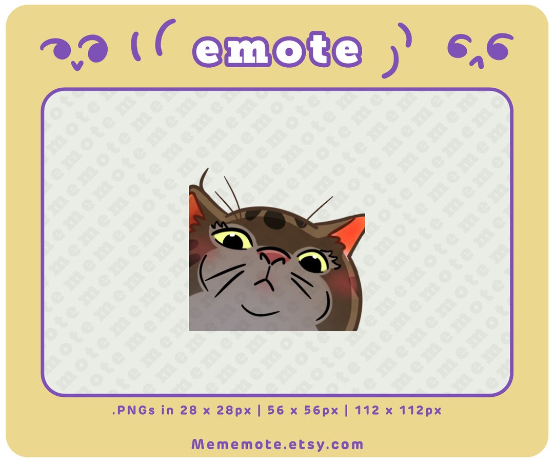 Tabby Cat Stare Emote for Twitch, Discord, Youtube, Kick| ID#0060 - Etsy