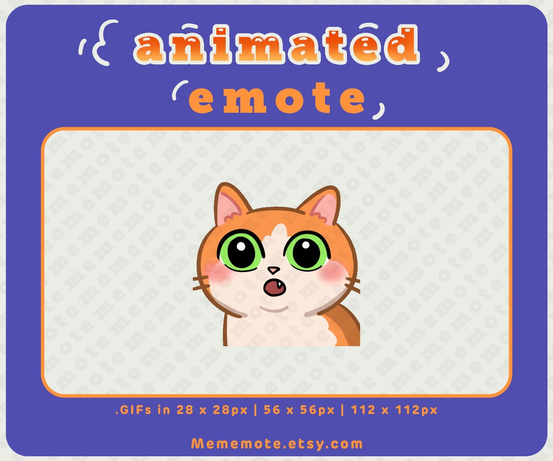 Orange Cat OMG ANIMATED Emote for Twitch, Discord, Youtube, Kick| ID# ...