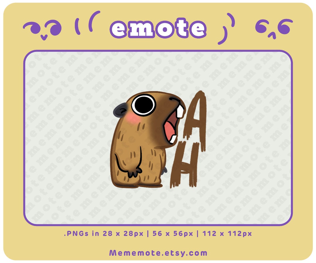 Screaming Beaver Emote for Twitch, Discord, Youtube, Kick| ID#0076 - Etsy