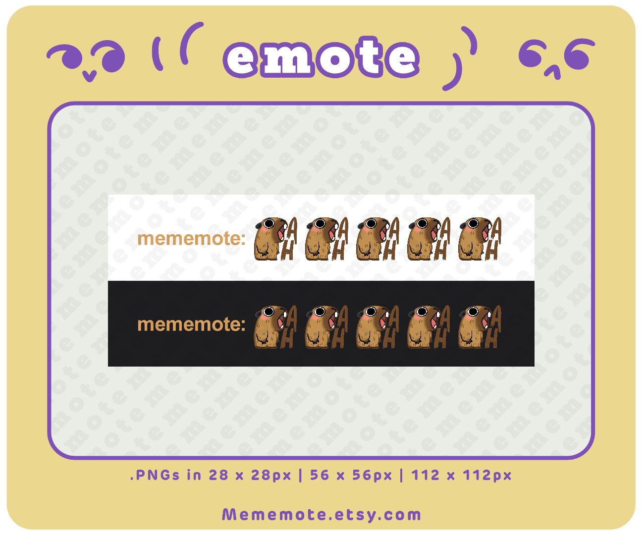 Screaming Beaver Emote for Twitch, Discord, Youtube, Kick| ID#0076 - Etsy