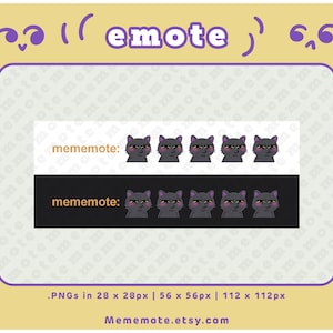 Hmmm Black Cat Emote for Twitch, Discord, Youtube, Kick| ID#0015 - Etsy