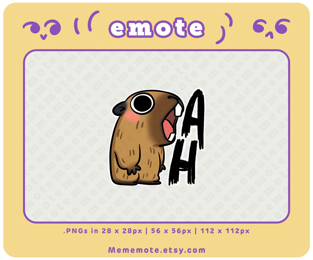 Screaming Beaver Meme Emote for Twitch, Discord, Youtube, Kick - Etsy