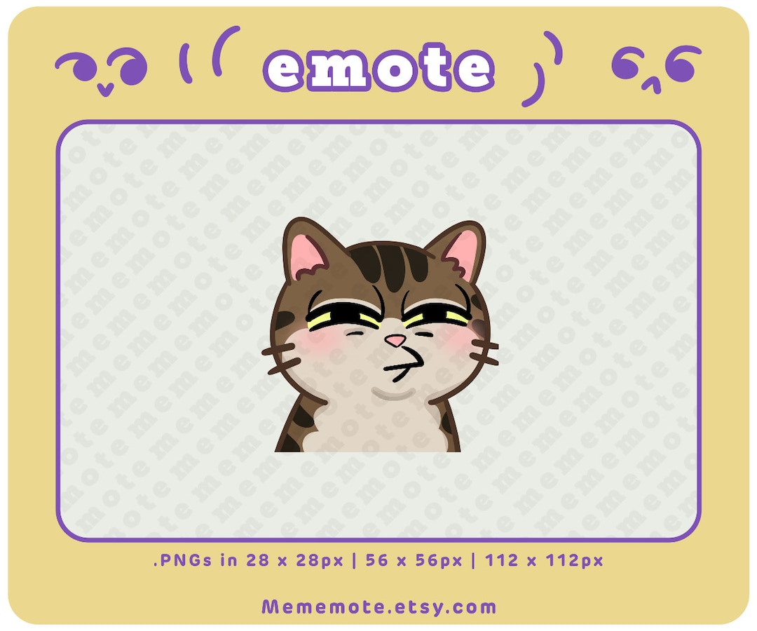 Hmmm Tabby Cat Emote for Twitch, Discord, Youtube, Kick| ID#0016 - Etsy