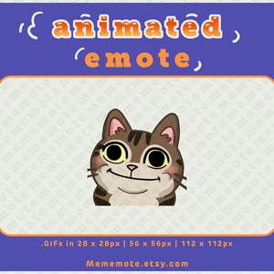 5 X Tabby Cat ANIMATED Emote for Twitch, Discord, Youtube, Kick ...