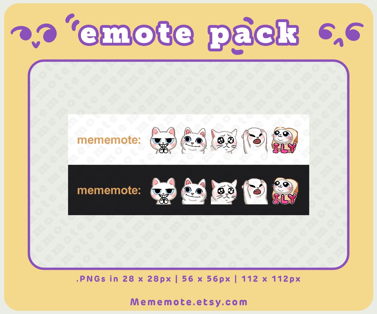 5 X White Cat Emote Pack for Twitch, Discord, Youtube, Kick Evil Cat ...