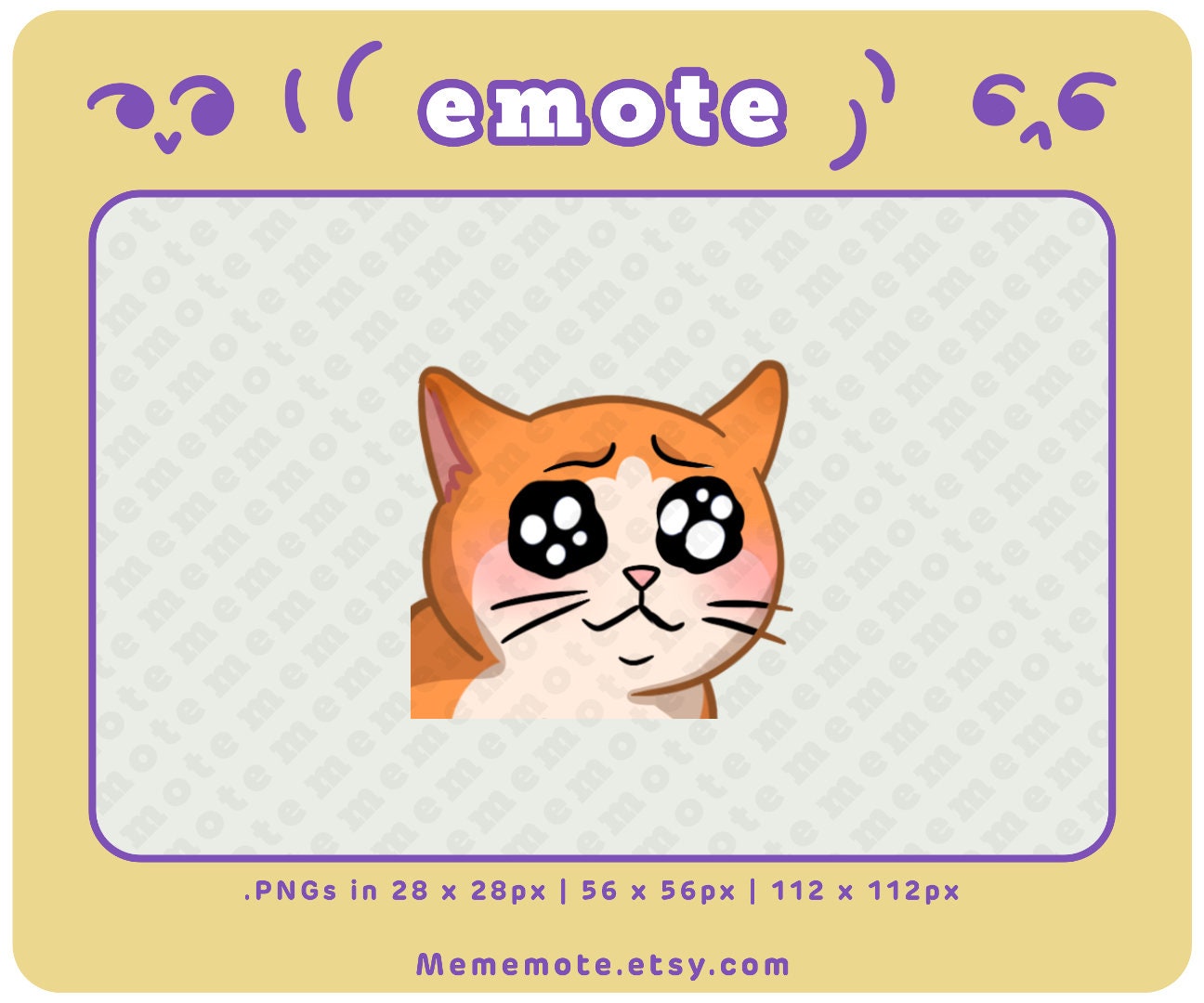 5 X Orange Cat Emote Pack for Twitch, Discord, Youtube, Kick | Evil Cat ...