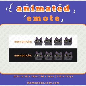 Black Polite Smile Cat ANIMATED Emote for Twitch, Discord, Youtube ...
