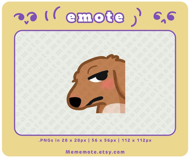 Brown Dog Side Eye Emote for Twitch, Discord, Youtube, Kick| ID#A0126 ...