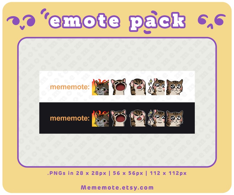 5 X Tabby Cat Meme Emote Pack for Twitch, Discord, Youtube, Kick ...