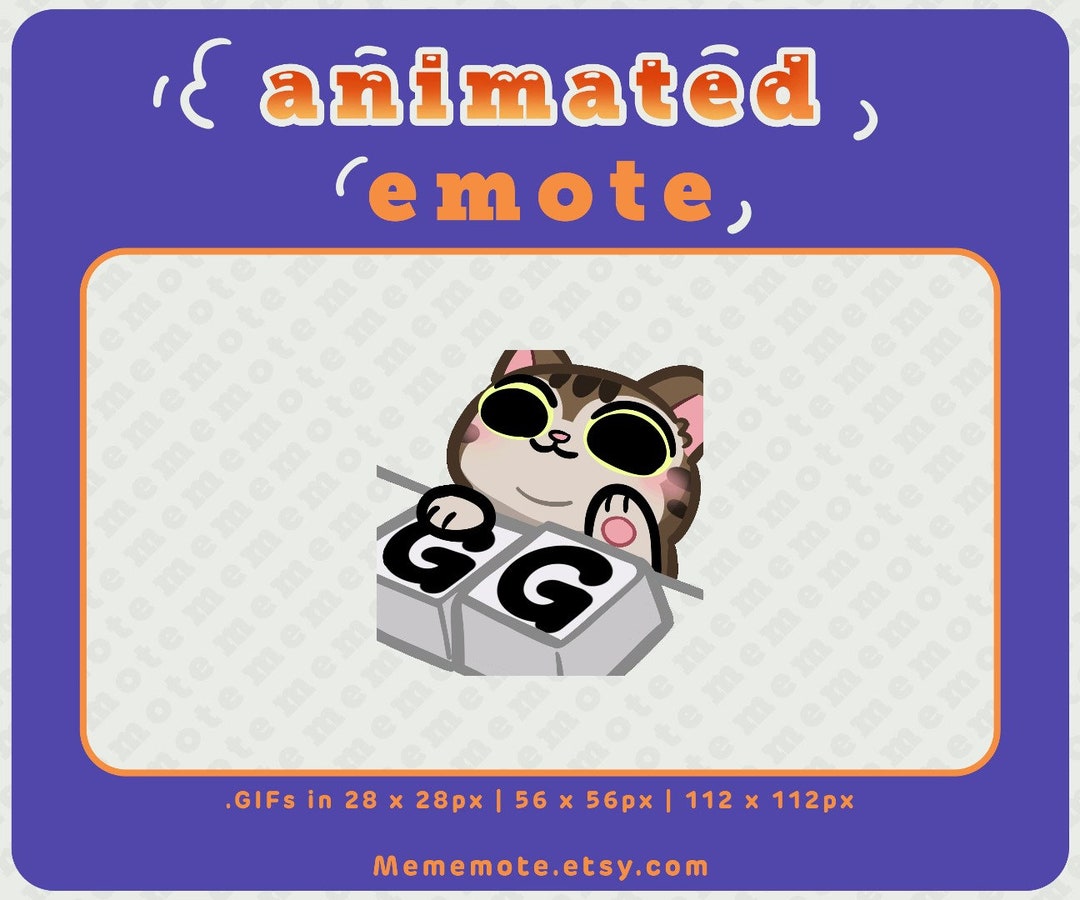 Tabby Cat Gg/bongo ANIMATED Cat Emote for Twitch, Discord, Youtube ...
