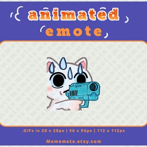 5 X White Cat ANIMATED Emote for Twitch, Discord, Youtube, Kick | Cat ...