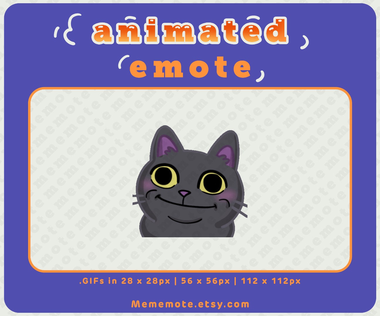5 X Black Cat ANIMATED Emote for Twitch, Discord, Youtube, Kick ...