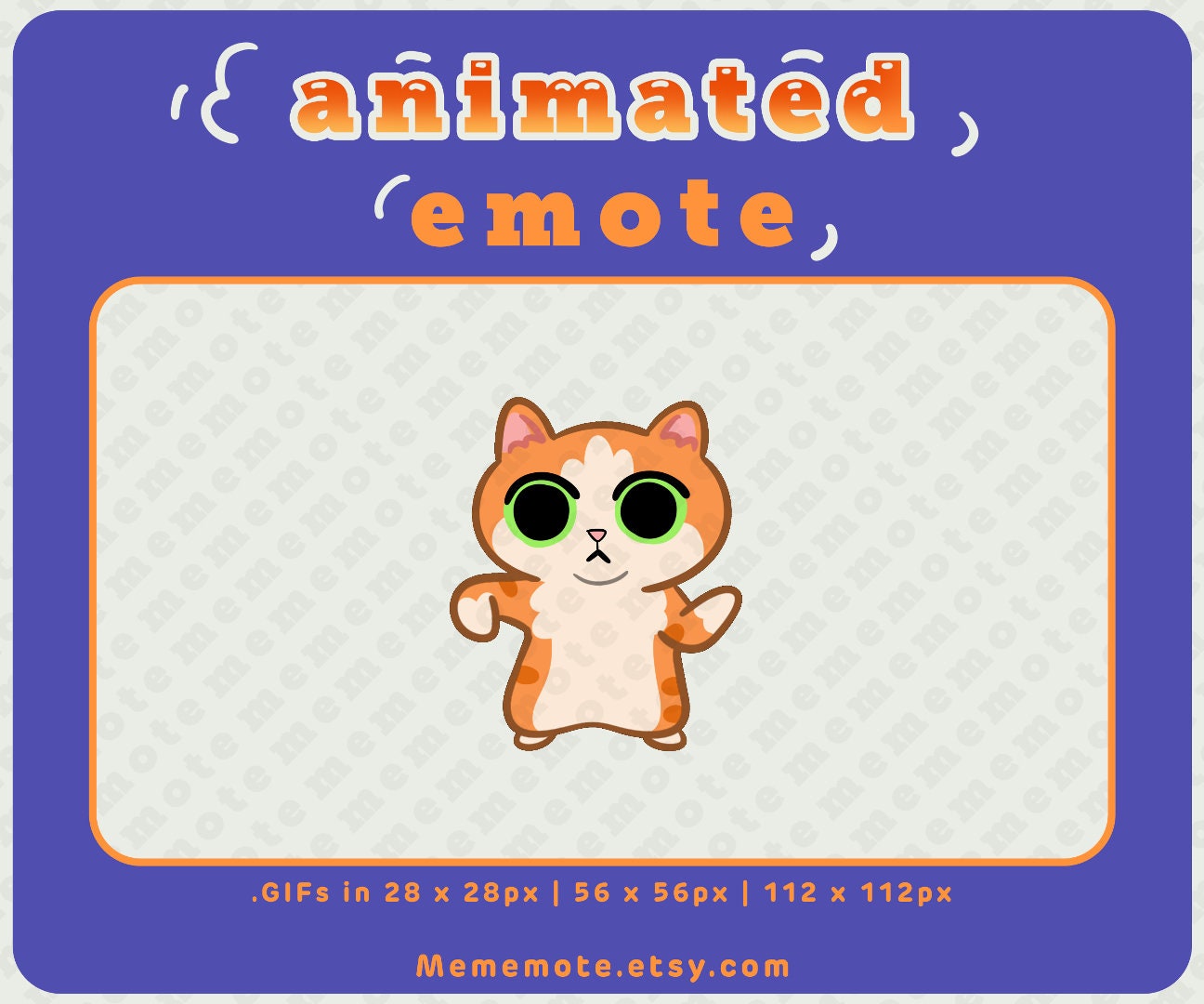 Orange Cat Dancing ANIMATED Emote for Twitch, Discord, Youtube, Kick ...