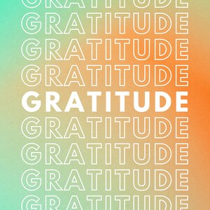 Gratitude Aura Aesthetic Poster Trendy Tumblr Funky Home Decor Digital ...