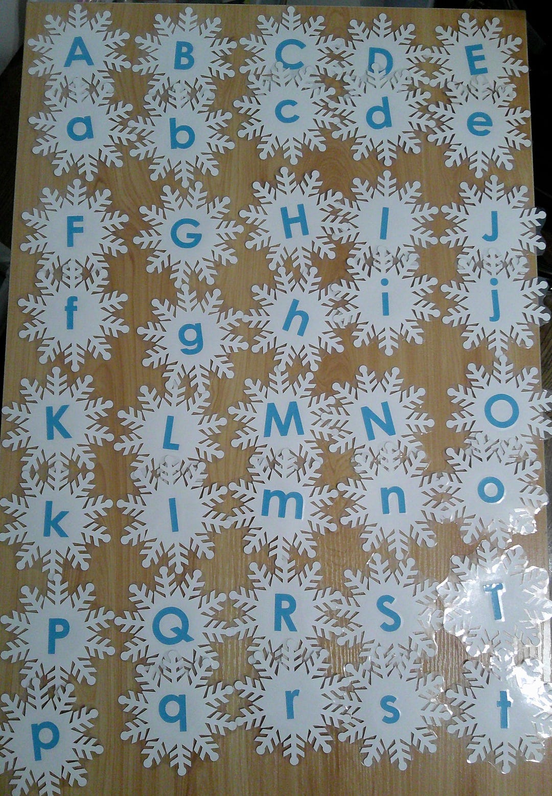 Alphabet Match- Snowflakes - Etsy