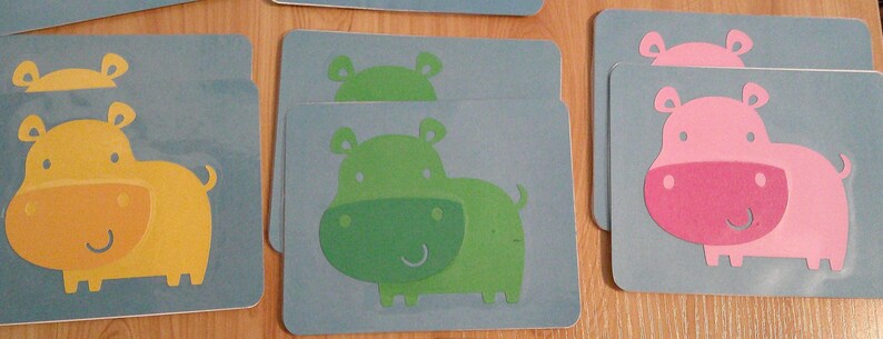 Hippo Color Match Game - Etsy