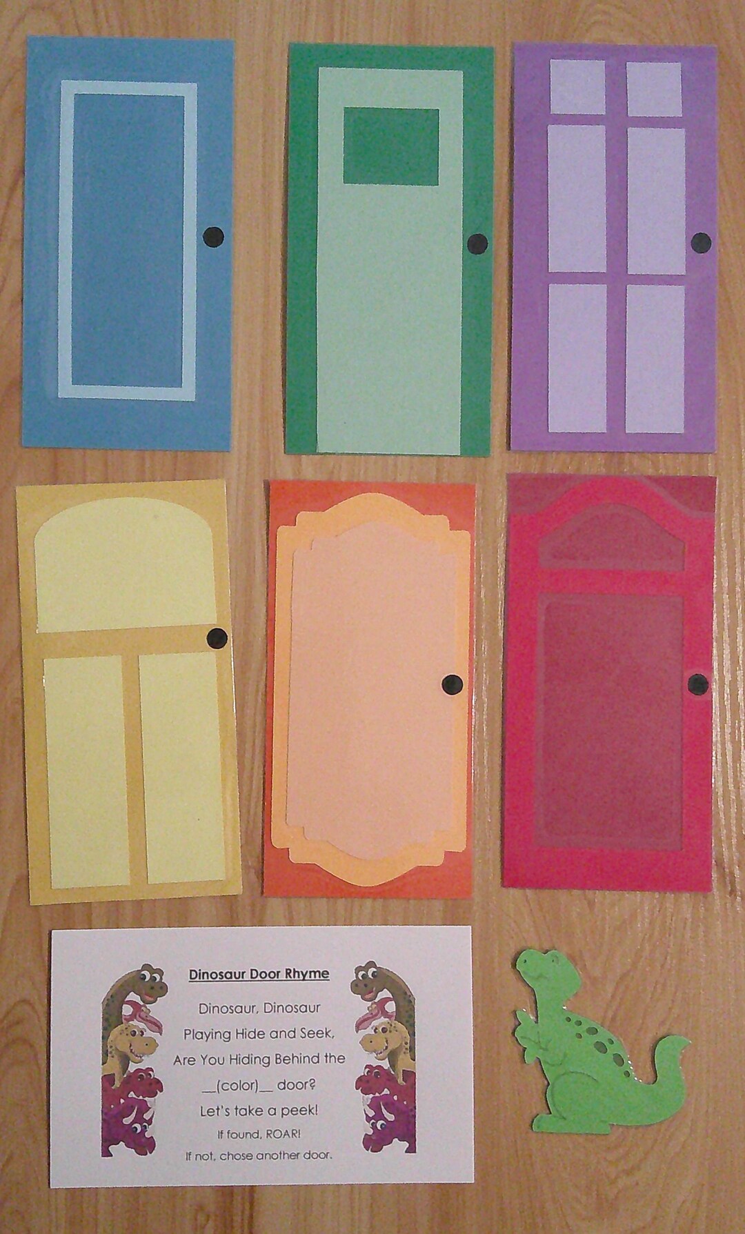 Dinosaur Door Rhyme and Props - Etsy