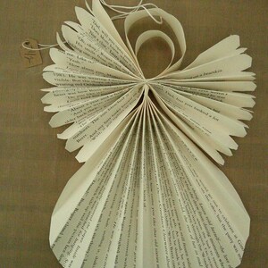 Folded Book Page Angel Ornament: Handmade Holiday Decor - Etsy