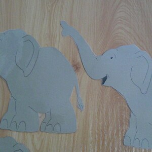 5 Little Elephants Song Props - Etsy