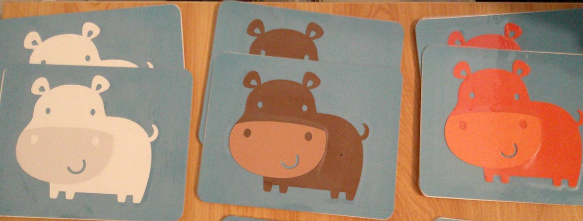 Hippo Color Match Game - Etsy