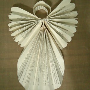 Folded Book Page Angel Ornament: Handmade Holiday Decor - Etsy