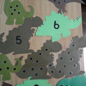 Dinosaur Counting Match Game - Etsy