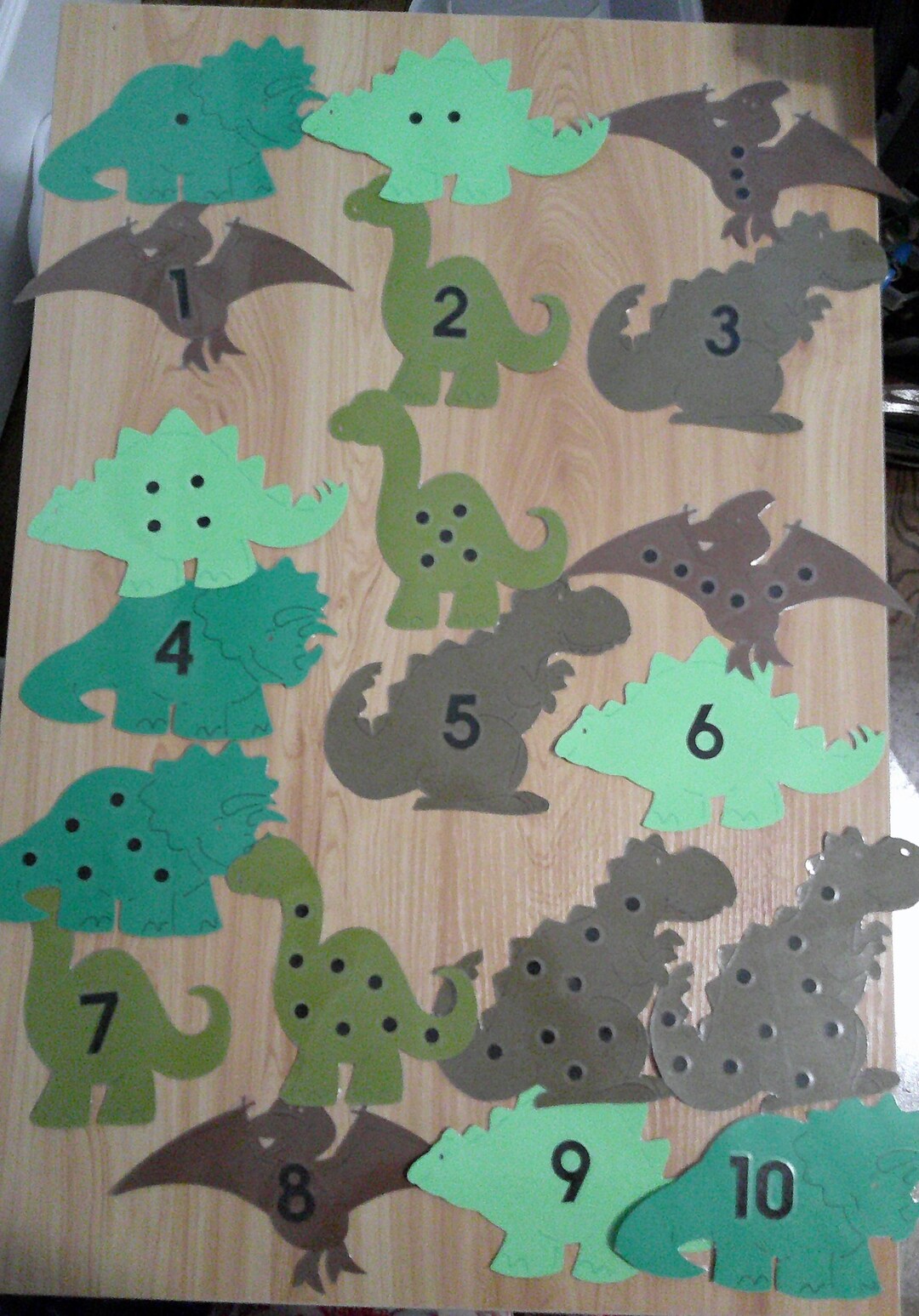 Dinosaur Counting Match Game - Etsy
