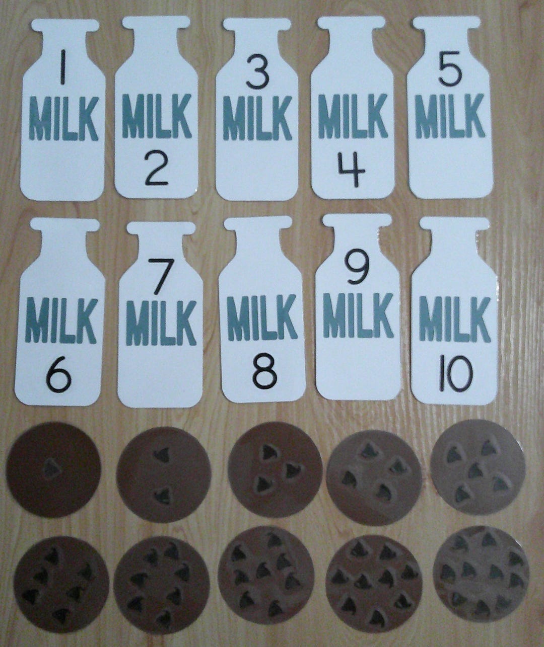 Milk & Cookies Number Matching - Etsy